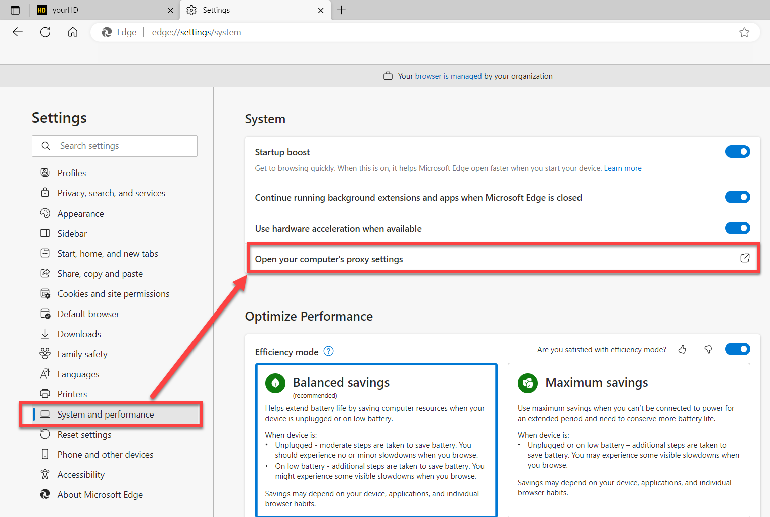 CMD Prompt & Proxy Settings – yourHD