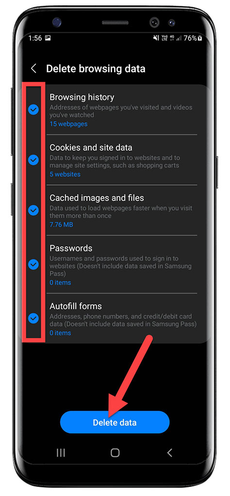 Samsung Internet Clear Cache Mobile Devices – yourHD